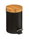 Pakketo Dustbin Μεταλλικό Καλαθάκι Μπάνιου 3lt Black Oak | Skroutz.gr