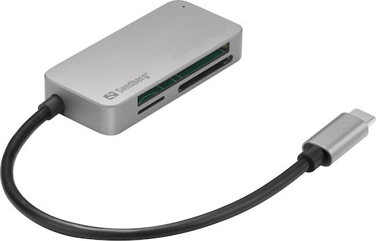 Sandberg Card Reader Type-C για SD/microSD/xD Γκρι (136-38) | Skroutz.gr