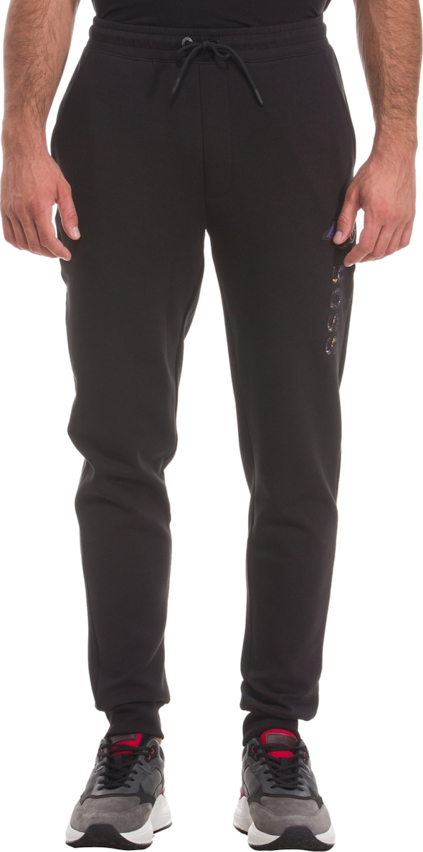 Hugo Boss x Nba Los Angeles Lakers Παντελόνι Φόρμας με Λάστιχο Μαύρο ...