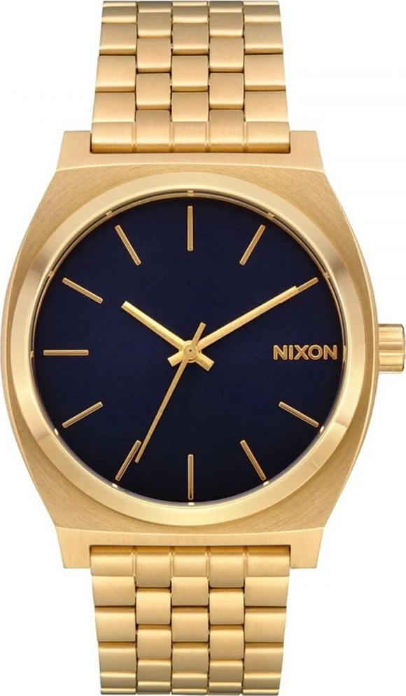 Nixon Time Teller Ρολόι Μπαταρίας με Μεταλλικό Μπρασελέ σε Χρυσό χρώμα ...