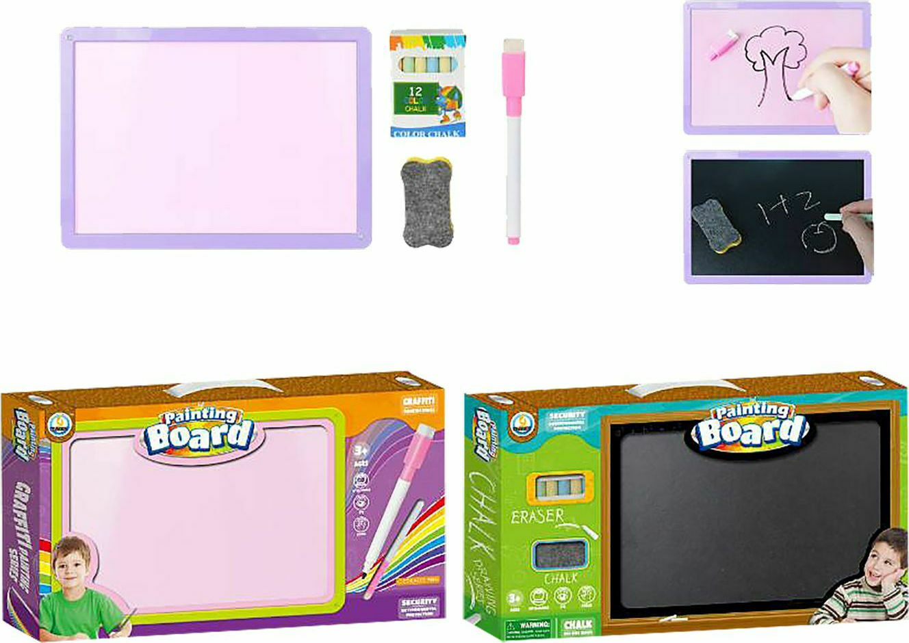 ToyMarkt Πίνακας Μαρκαδόρου / Μαυροπίνακας με Κιμωλίες & Μαρκαδόρο ...