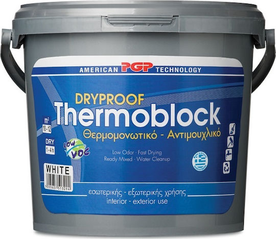 PGP Dryproof Thermoblock Ακρυλικό Επαλειφόμενο Στεγανωτικό 10lt Λευκό ...