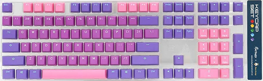 Ducky Ultraviolet 3 Tone 108 PBT Double Shot Keycap Set US Layout ...
