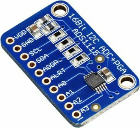 Adafruit 16-Bit ADC - 4 Channel with Programmable Gain Amplifier ...