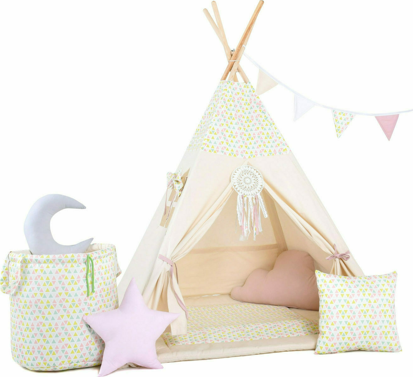 Loco Παιδική Σκηνή Ινδιάνικη Powder Candies Μπεζ | Skroutz.gr