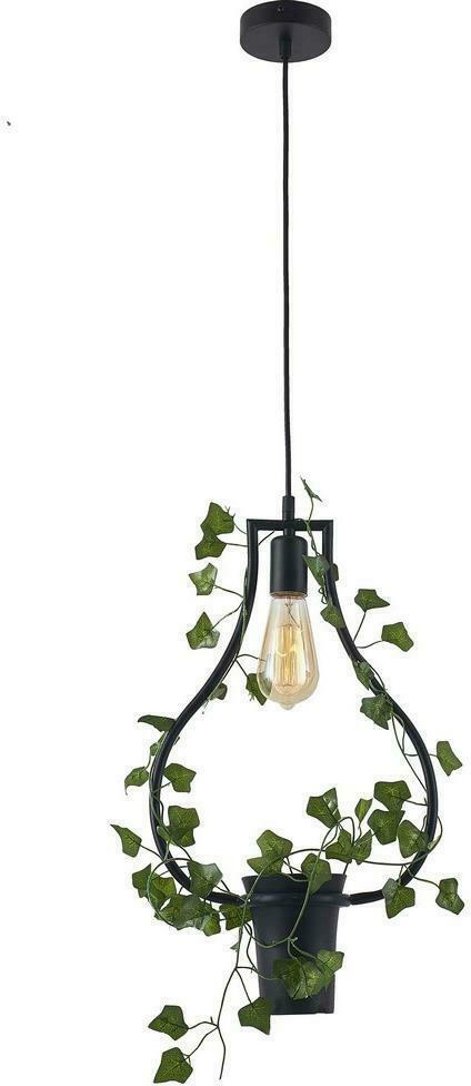 Polux Soren Μοντέρνο Κρεμαστό Φωτιστικό Μονόφωτο με Ντουί E27 σε Μαύρο ...