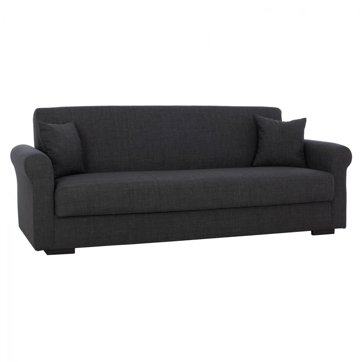 Τριθέσιος Καναπές Κρεβάτι με Αποθηκευτικό Χώρο Μαύρος 230x84εκ. HM3192 ...