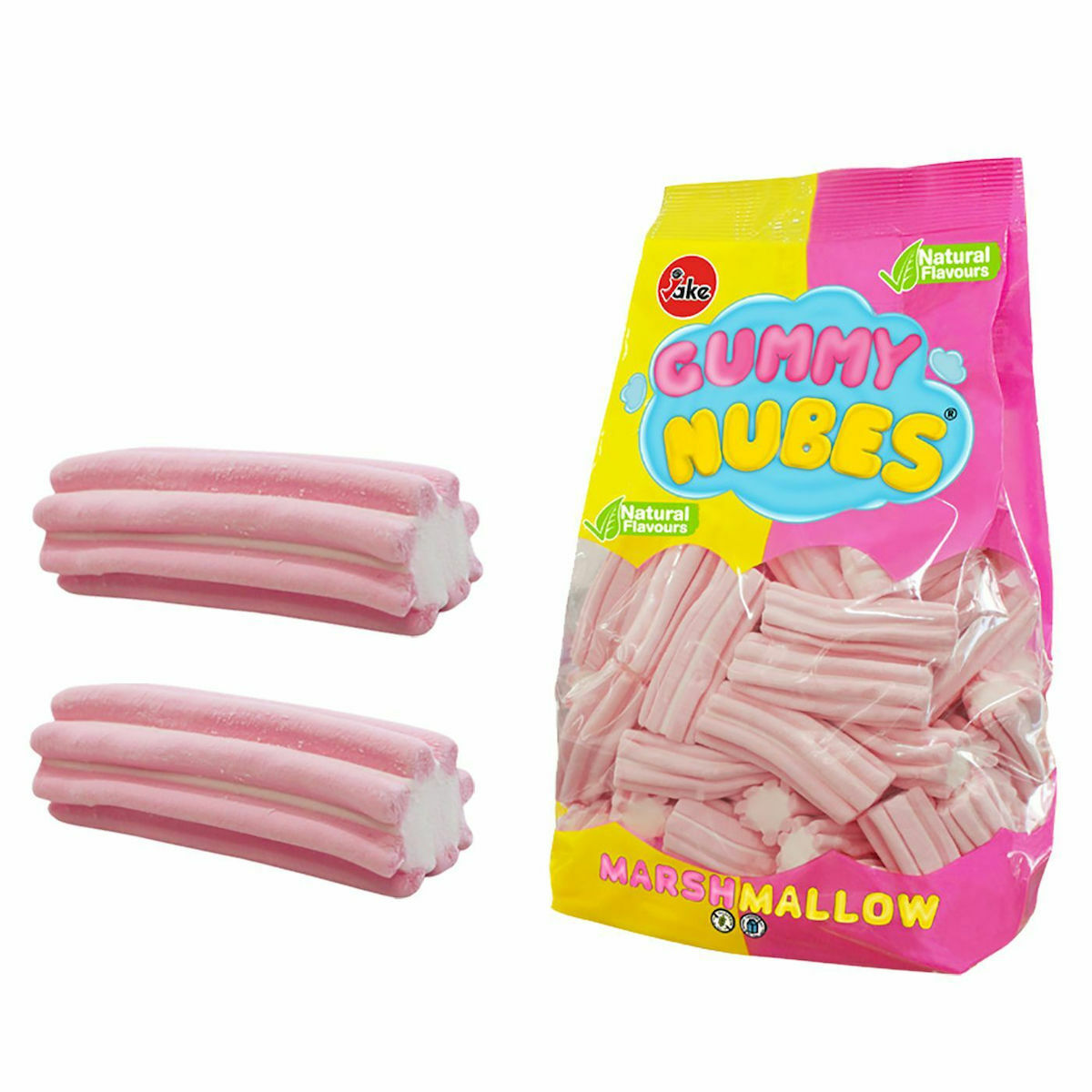 Jake Ζαχαρωτά Gummy Nubes Striped Marshmallows 500gr | Skroutz.gr