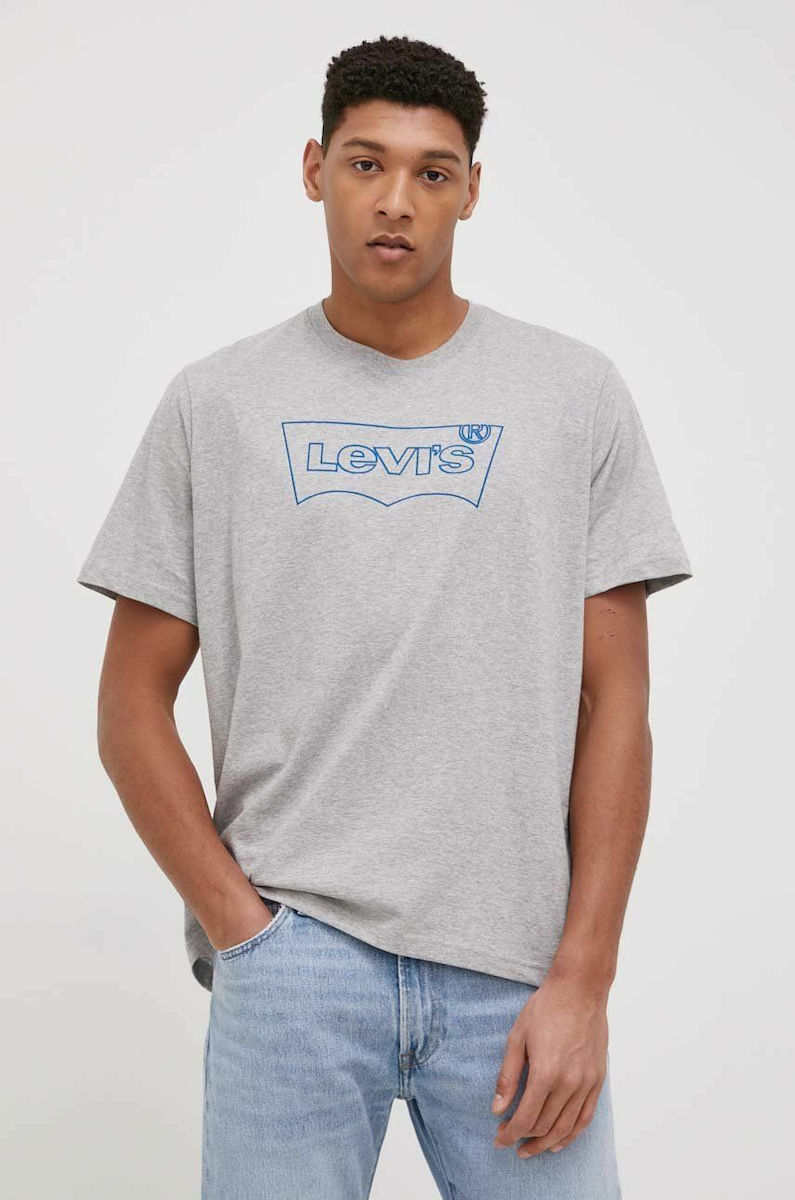 Levi's Ανδρικό T-shirt Γκρι με Λογότυπο 16143-0440 | Skroutz.gr