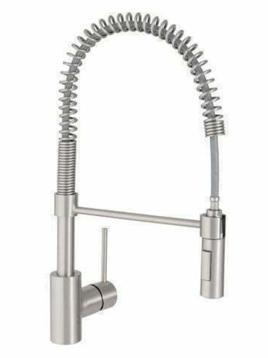 Delinia Thomas Μπαταρία Κουζίνας Πάγκου με Σπιράλ Ασημί | Skroutz.gr