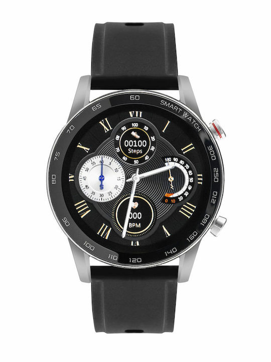 Slazenger SL.07.6418 Stainless Steel 44mm Smartwatch με Παλμογράφο ...