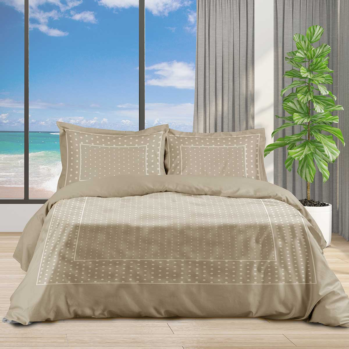 Makis Tselios Home Σετ Σεντόνια King Size 260x280εκ. Funky 90005 Γκρι ...