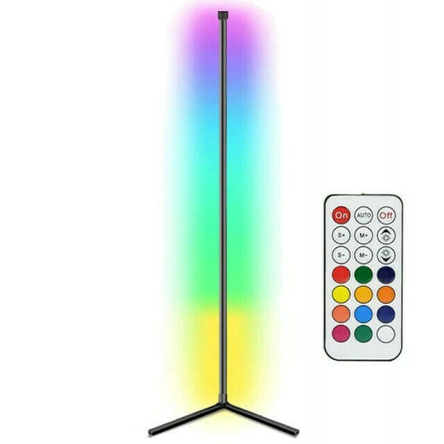 Μοντέρνο LED Φωτιστικό Δαπέδου Υ123xΜ30εκ. με RGB Φως σε Μαύρο Χρώμα ...