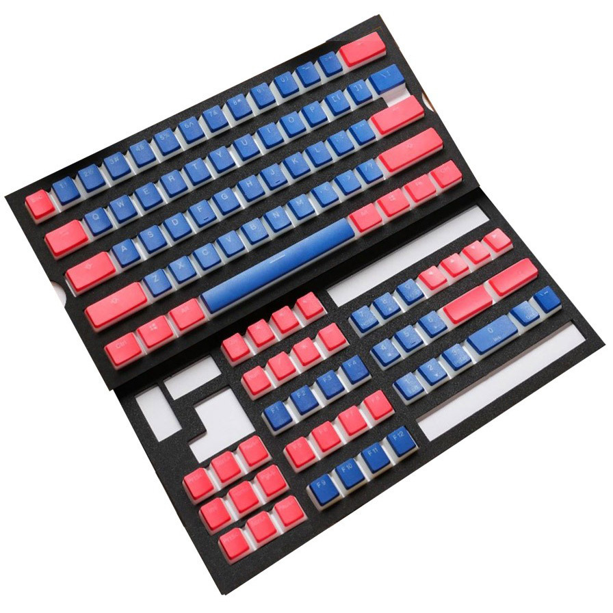 Ducky Pudding 108 PBT Double Shot Keycap Set US Blue/Red | Skroutz.gr