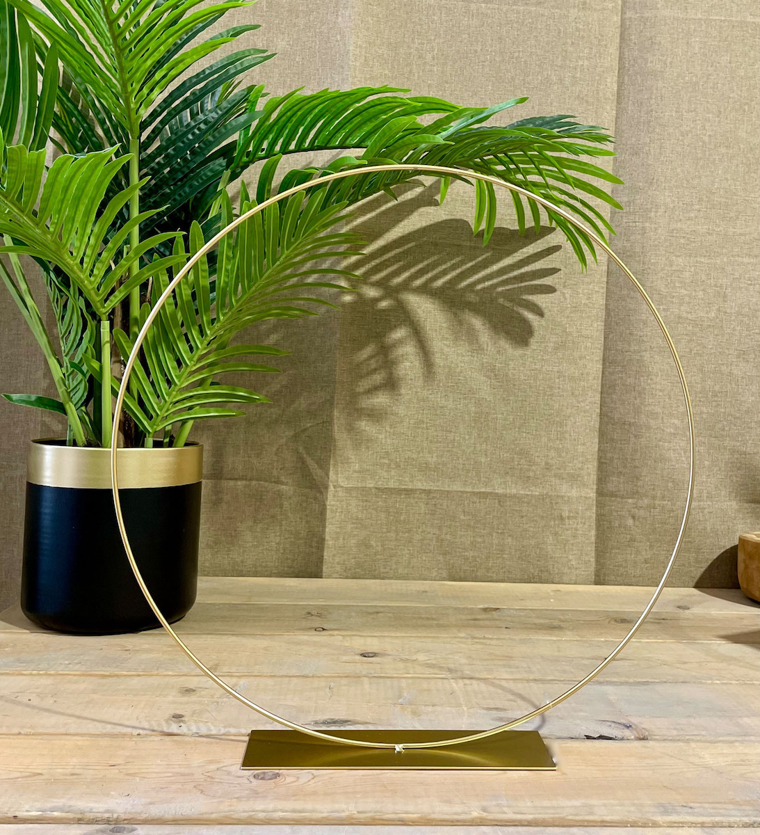 JK Home Decoration Διακοσμητικό Στεφάνι από Μέταλλο 56922 45cm | Skroutz.gr