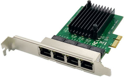 Powertech Ενσύρματη Κάρτα Δικτύου Gigabit (1Gbps) Ethernet PCI-e ST708 ...