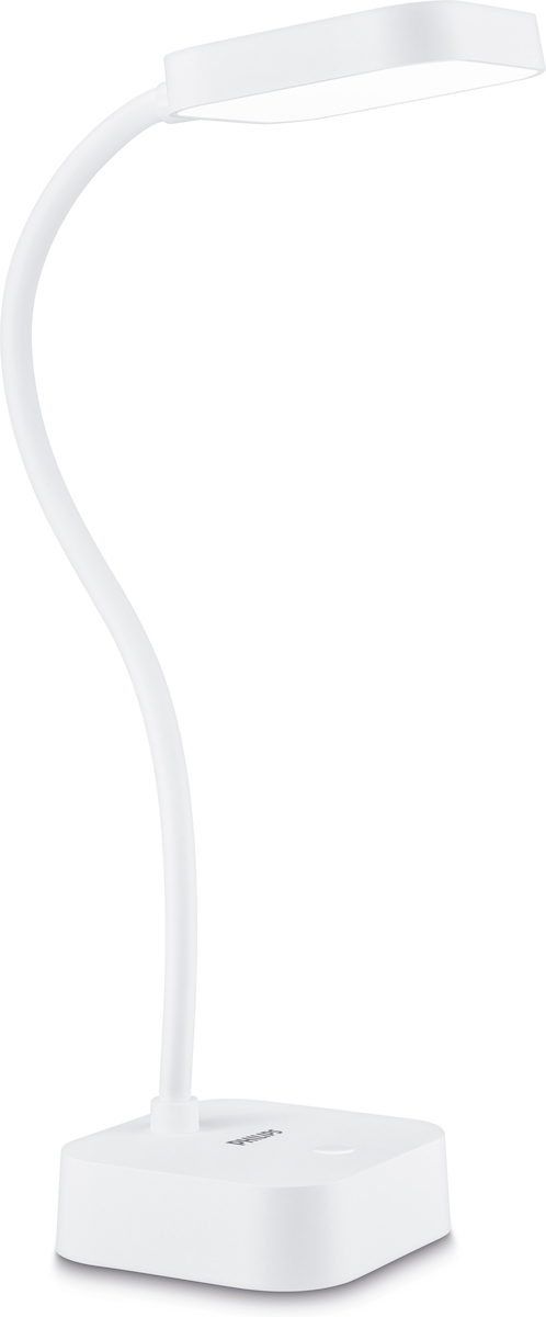 Philips Rock Φωτιστικό Γραφείου LED με Εύκαμπτο Βραχίονα σε Λευκό Χρώμα ...