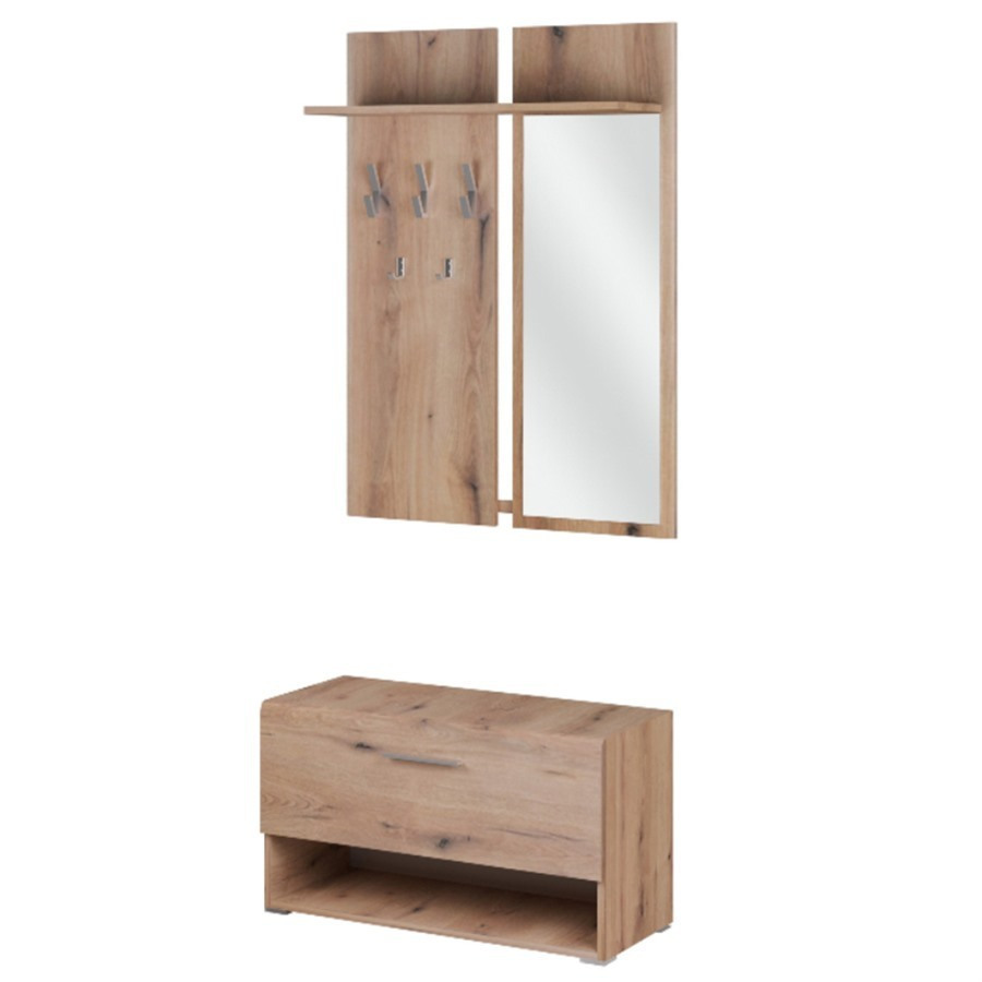 Donatelo Έπιπλο Εισόδου με Καθρέπτη / Κρεμάστρα & Παπουτσοθήκη Artisan ...