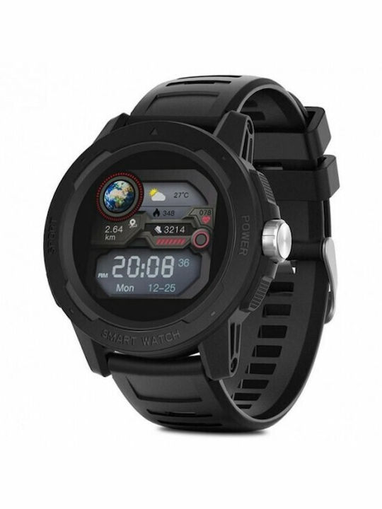 North Edge Mars 2 45mm Smartwatch με Παλμογράφο (Μαύρο) | Skroutz.gr