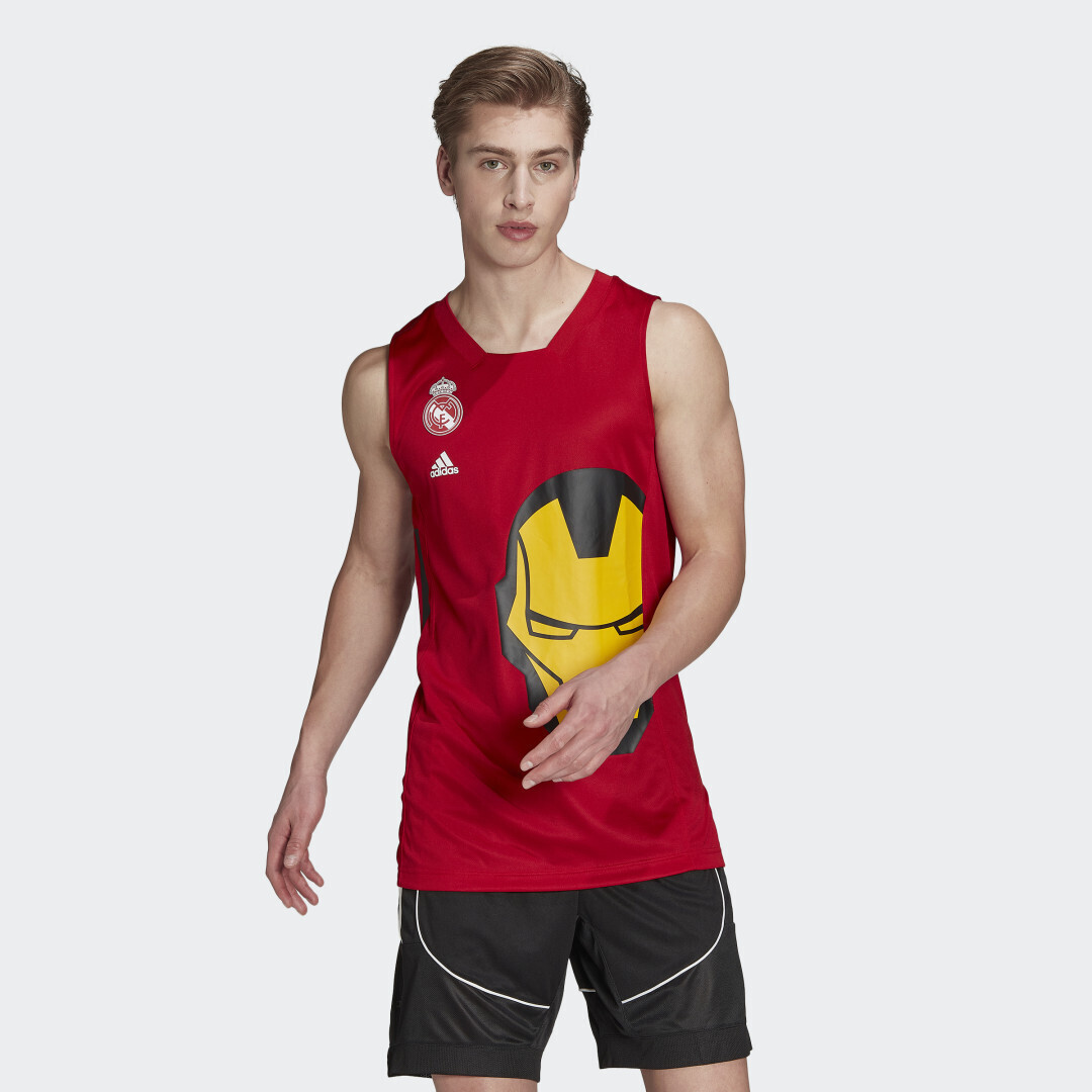 Adidas Real Madrid Marvel Avengers HM3872 Ανδρική Φανέλα Μπάσκετ ...