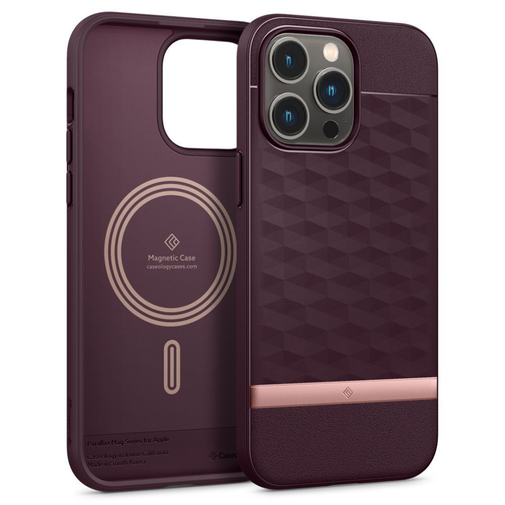 Caseology Parallax Mag Back Cover Σιλικόνης 2mm Burgundy (iPhone 14 Pro ...