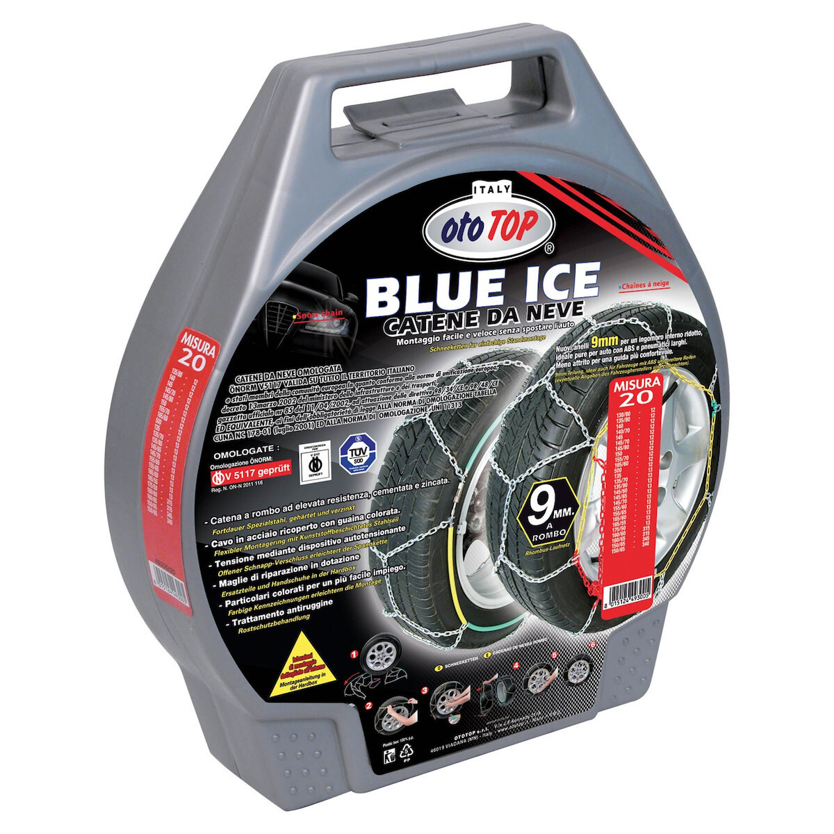 Ototop Blue Ice No 80 Αντιολισθητικές Αλυσίδες με Πάχος 9mm για ...