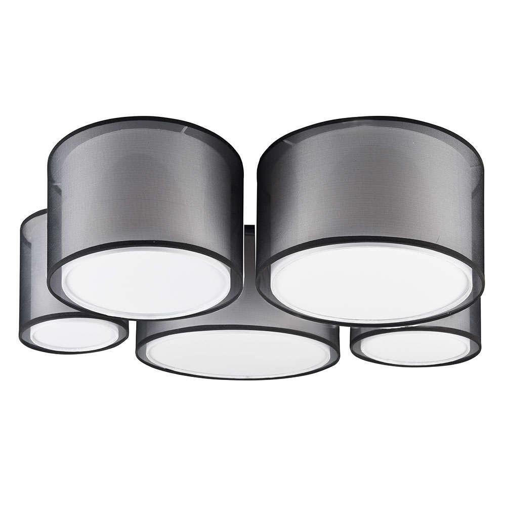 Trio Lighting Burton Μοντέρνα Υφασμάτινη Πλαφονιέρα Οροφής με Ντουί E27 ...