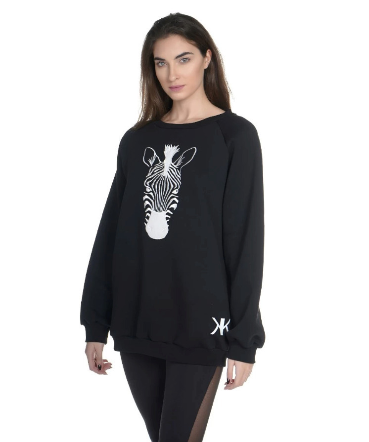 Kendall + Kylie KKW.2W1.016.058 Μακρύ Γυναικείο Φούτερ Μαύρο | Skroutz.gr