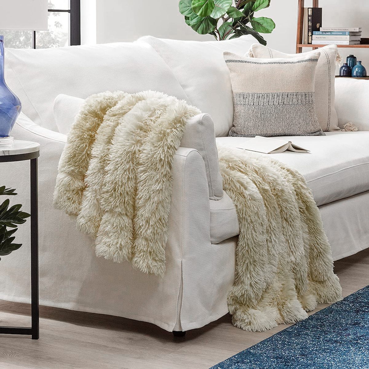 Isadore Lorraine Fluffy Κουβέρτα Προβατάκι Διπλή 200x240εκ. Μπεζ ...