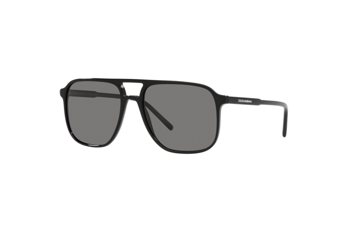 Dolce & Gabbana Γυαλιά Ηλίου με Μαύρο Κοκκάλινο Σκελετό και Γκρι ...