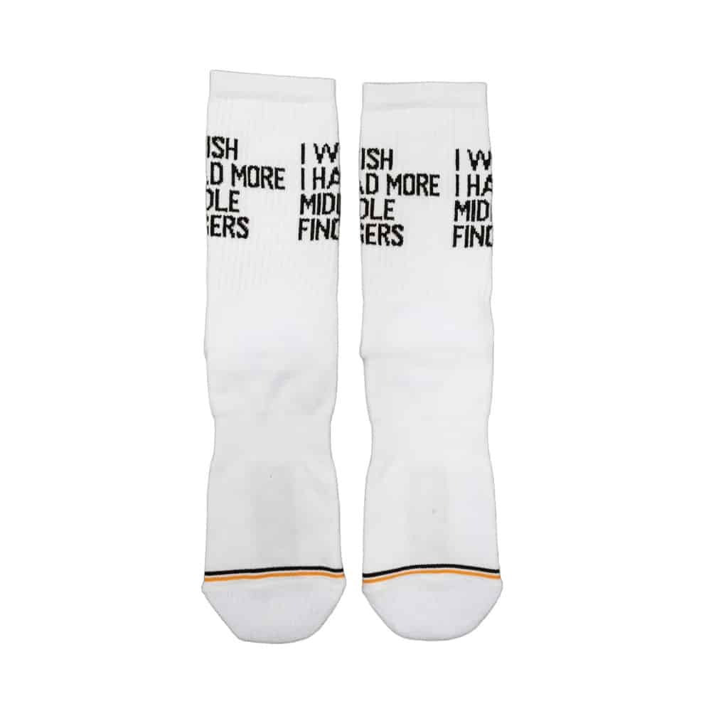 Bee. Unusual. More Middle Fingers Unisex Κάλτσες με Σχέδια Λευκές 1 ...