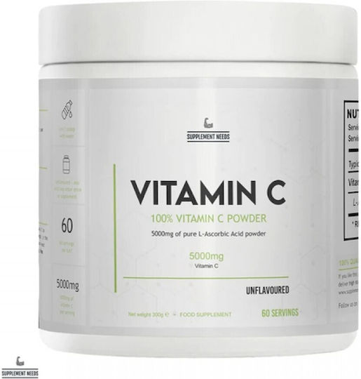 Supplement Needs Vitamin C 5000mg Unflavoured 300gr | Skroutz.gr