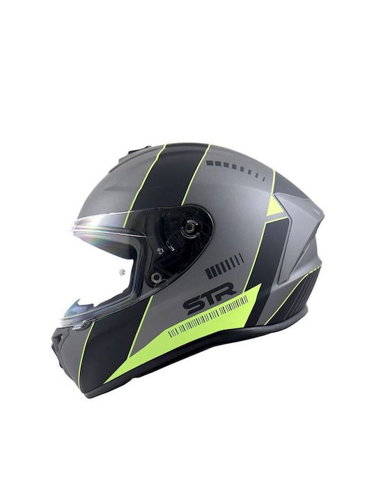 STR Norma Vela Grey/Yellow Matt Κράνος Μηχανής Full Face 693-30-345154 | Skroutz.gr