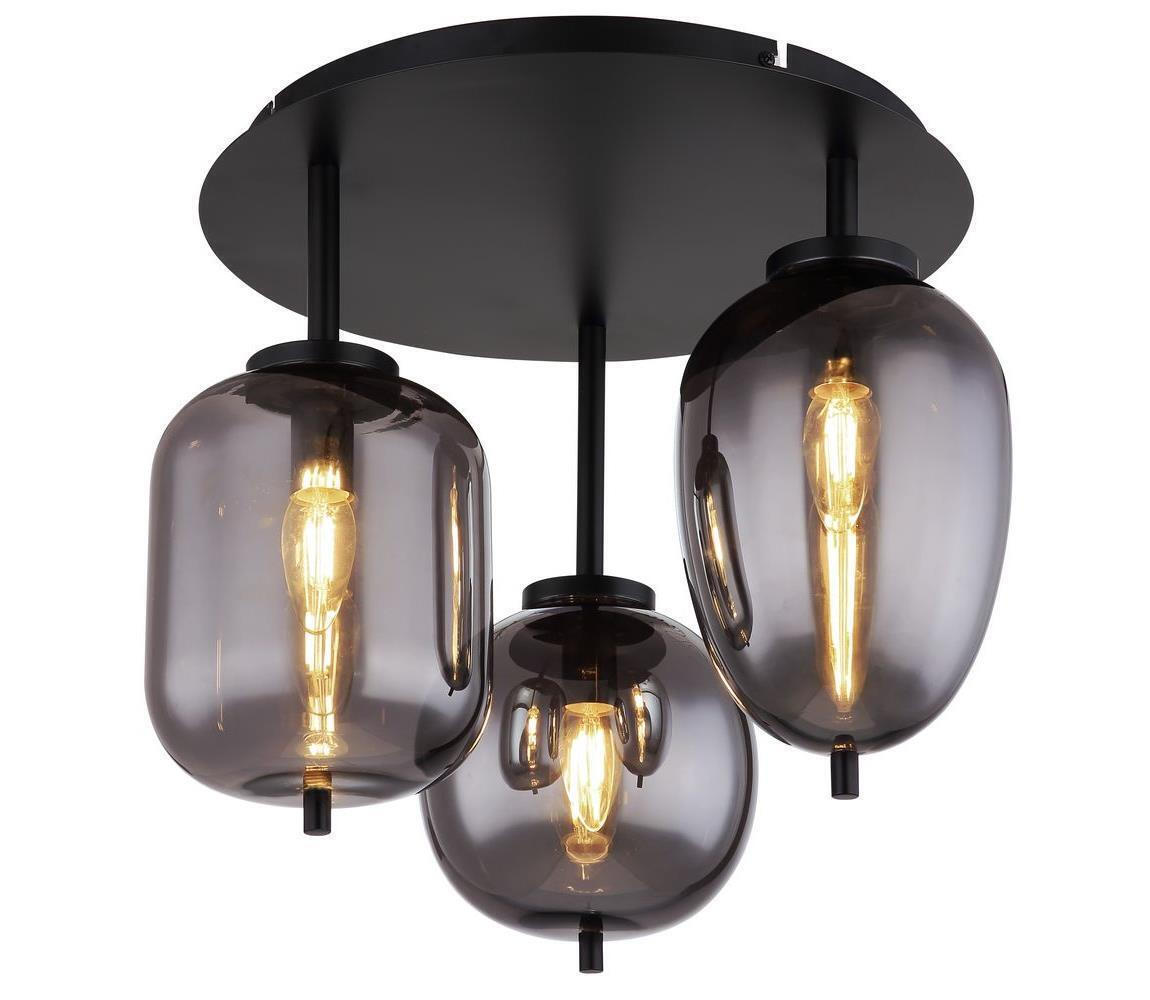 Globo Lighting Blacky Μοντέρνα Μεταλλική Πλαφονιέρα Οροφής με Ντουί E14 ...