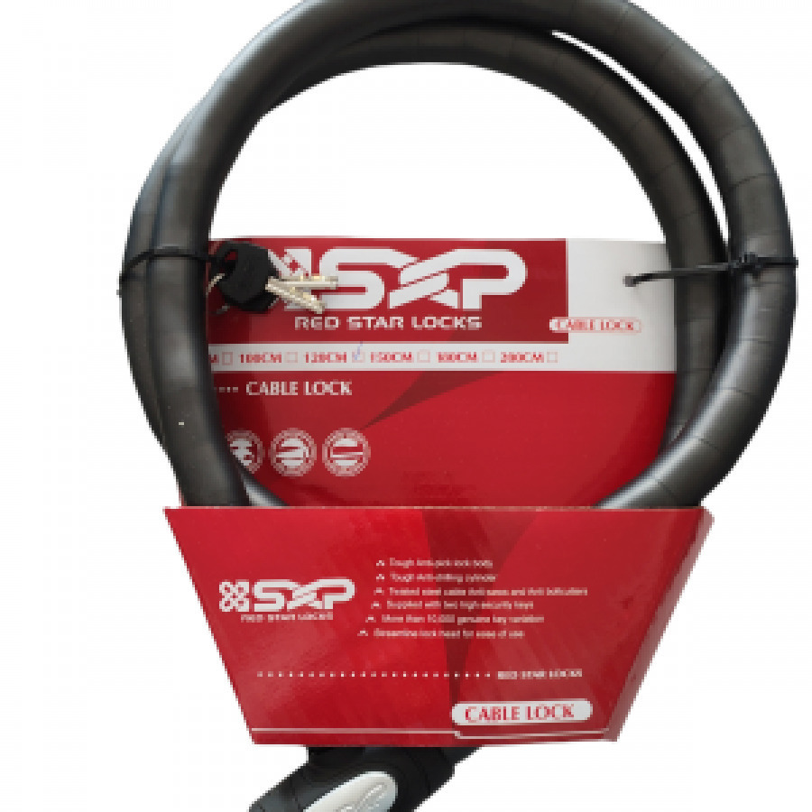 SXP Red Star Locks Αντικλεπτική Κουλούρα Μοτοσυκλέτας με Μήκος 180εκ ...