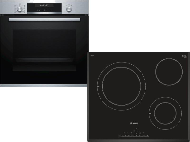 Bosch HBA578BS0 + PKK651FP1E Φούρνος άνω Πάγκου 71lt με Επαγωγικές ...