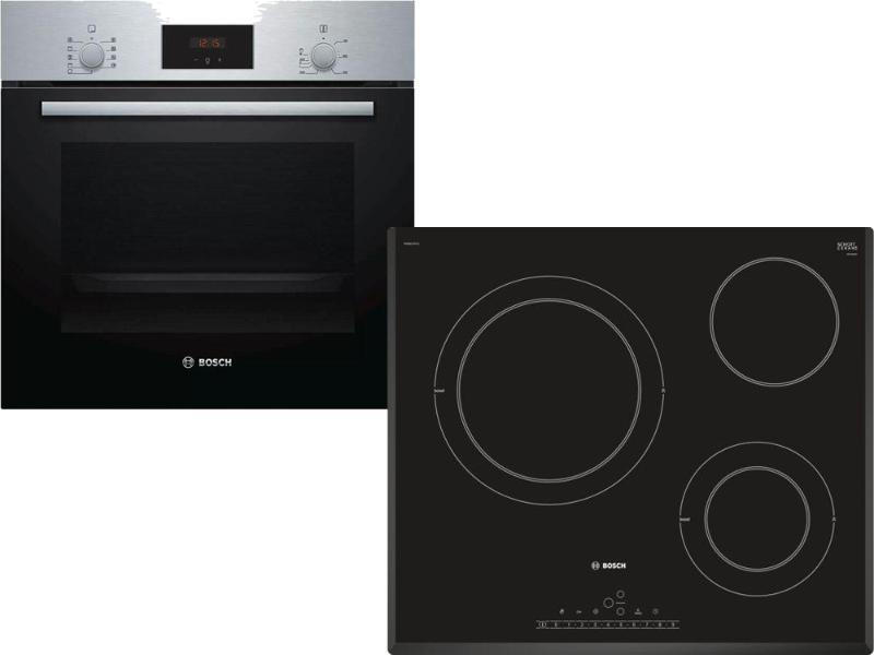 Bosch HBF134ES1 + PKK651FP1E Φούρνος άνω Πάγκου 66lt με Κεραμικές ...