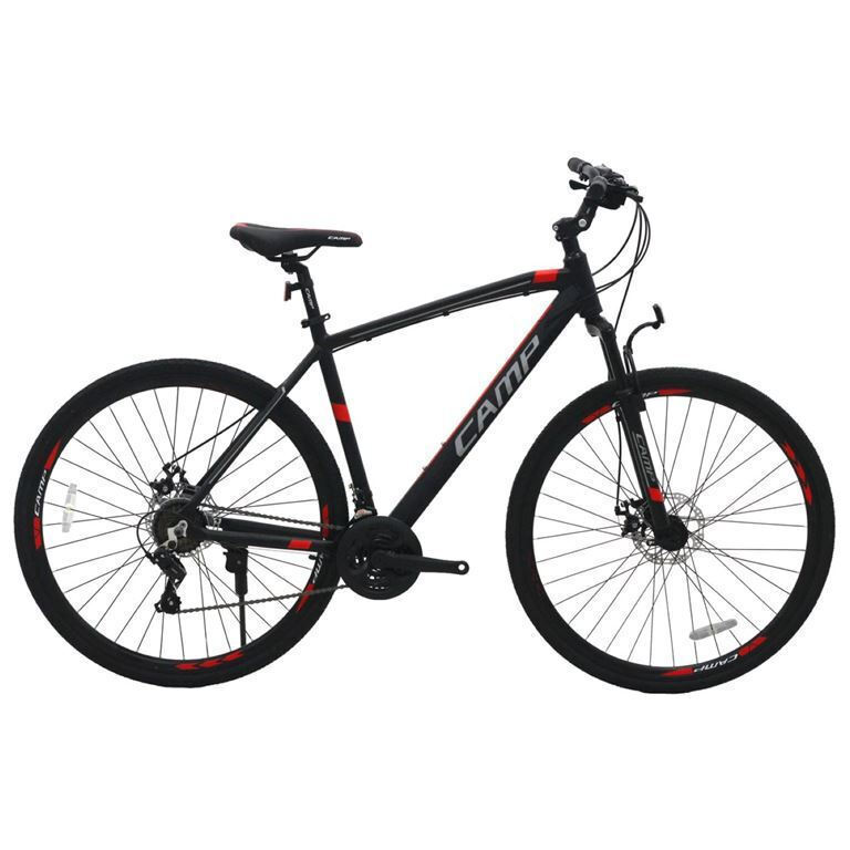 Camp 28" Μαύρο/Κόκκινο Ποδήλατο Trekking με Ταχύτητες και Μηχανικά ...