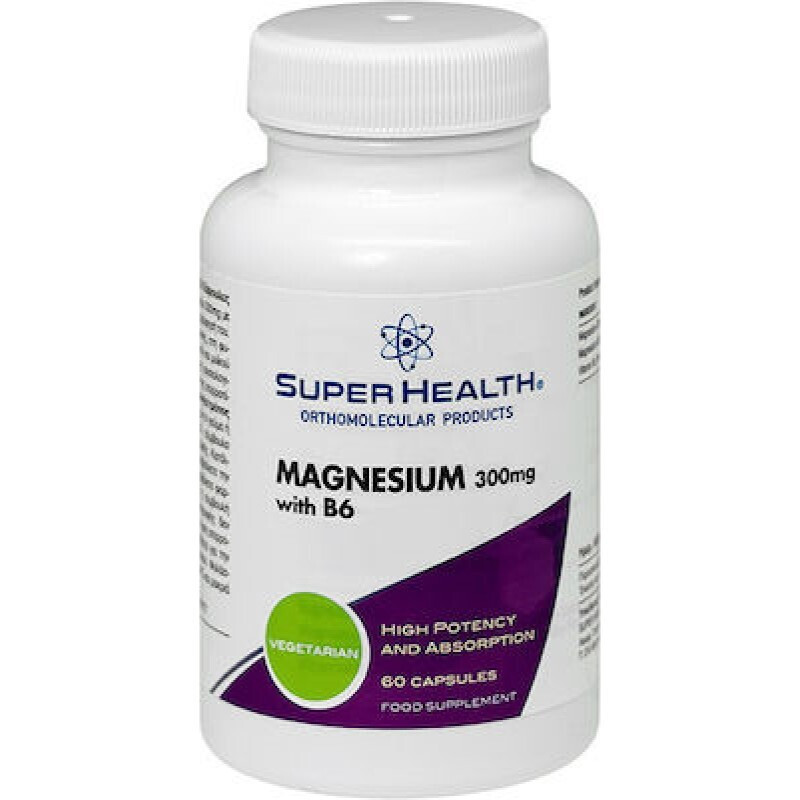 Super Health Magnesium with B6 300mg 60 κάψουλες | Skroutz.gr
