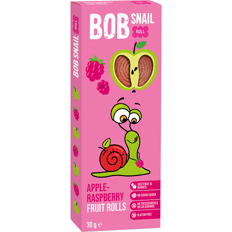 Bob Snail Fruit Rolls Apple & Raspberry 30gr | Skroutz.gr