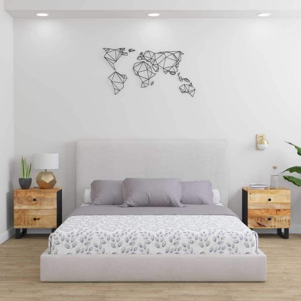 Κομοδίνα από Μασίφ Ξύλο 2τμχ 40x33x46cm 345215 | Skroutz.gr