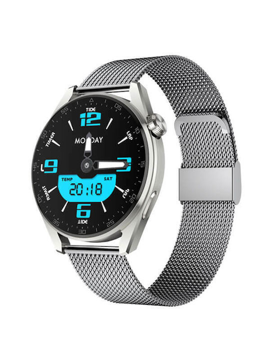 Bakeey SK13 45mm Smartwatch με Παλμογράφο (Ασημί) | Skroutz.gr
