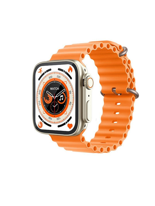 S8 Ultra Max Smartwatch με Παλμογράφο (Πορτοκαλί) | Skroutz.gr