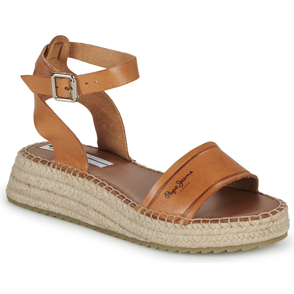 Pepe Jeans Kate Δερμάτινα Γυναικεία Σανδάλια σε Ταμπά Χρώμα PLS90591 ...