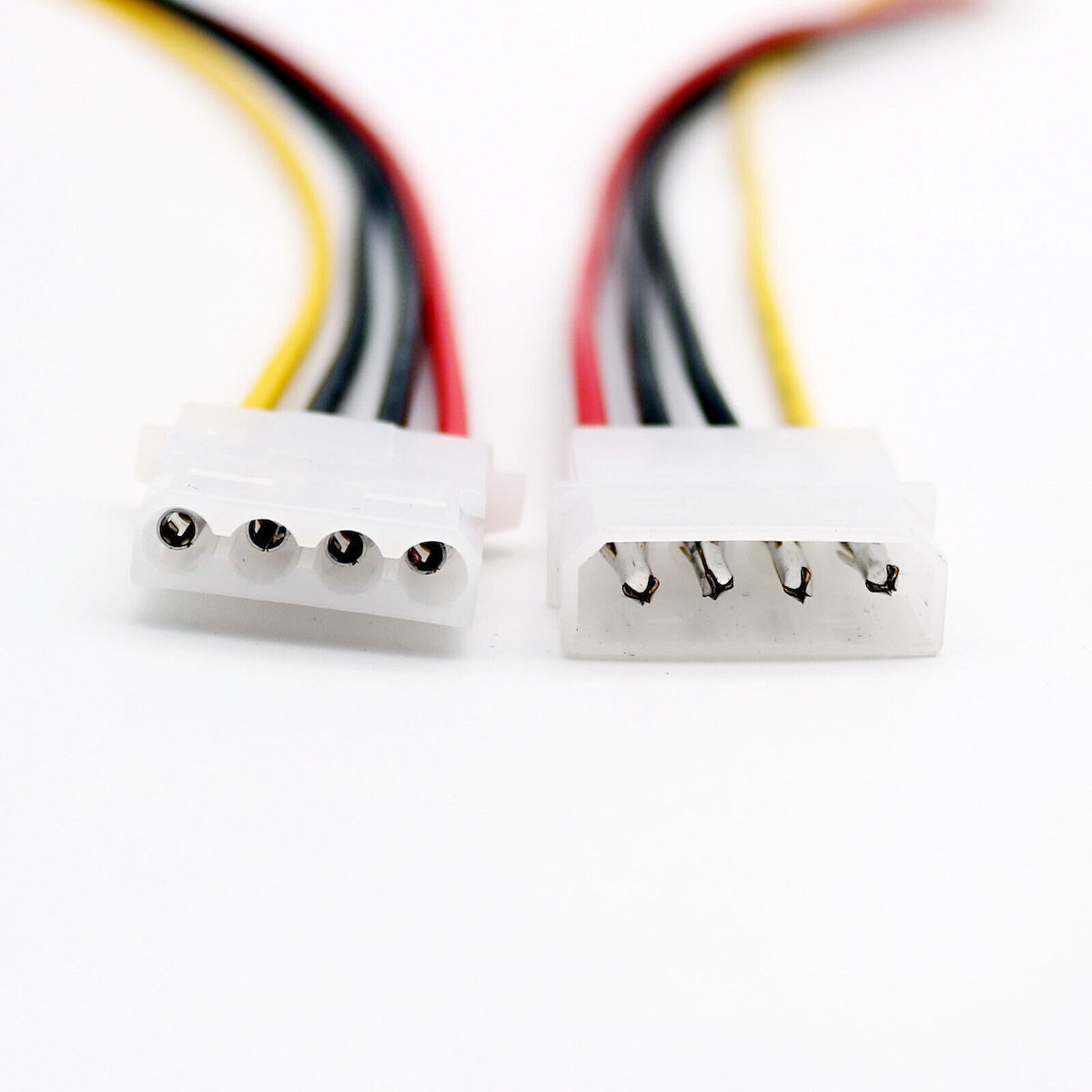 Molex Connector Male 4-pin to Female 4-pin 10cm White | Skroutz.gr