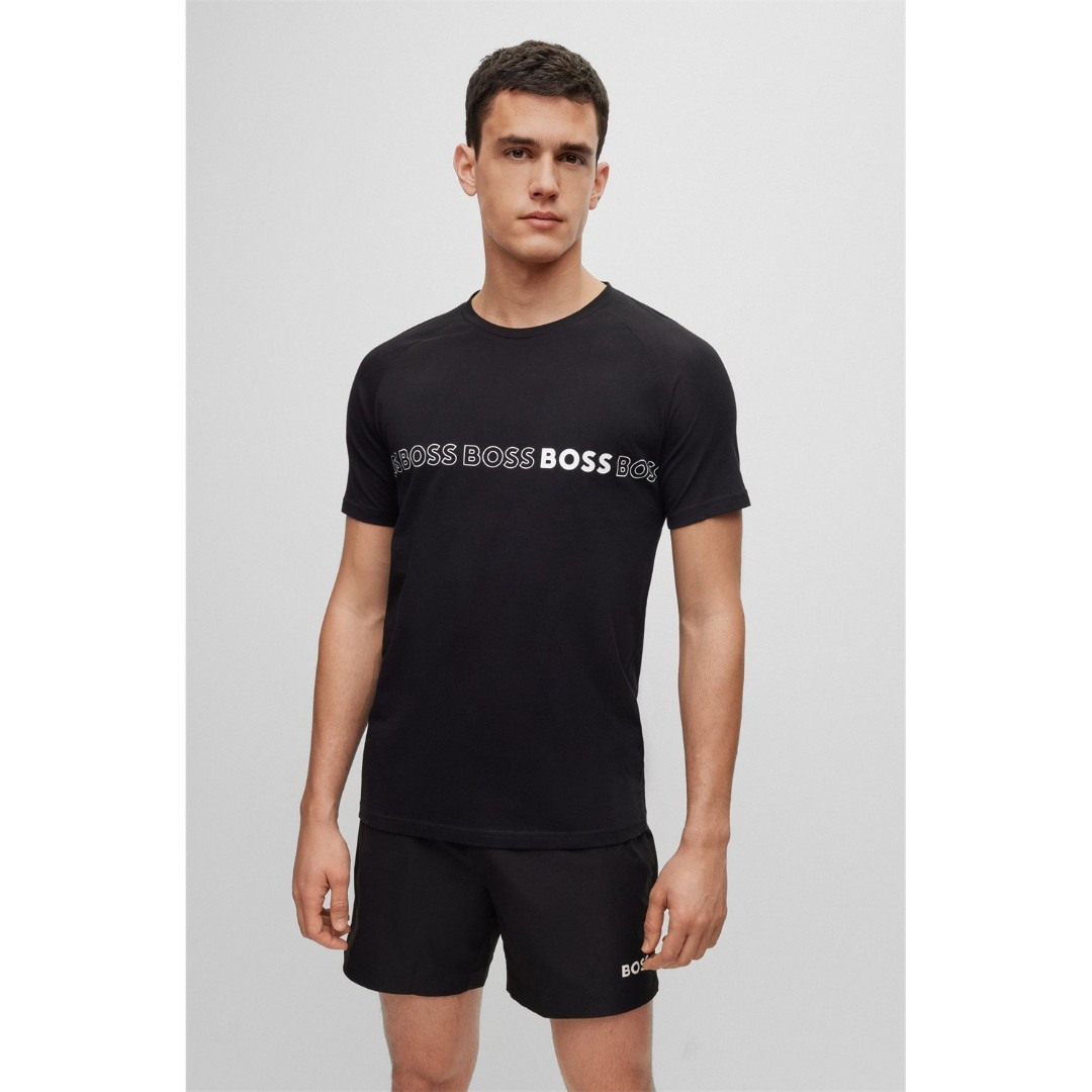 Hugo Boss Ανδρικό T-shirt Μαύρο με Λογότυπο 50491696-001 | Skroutz.gr