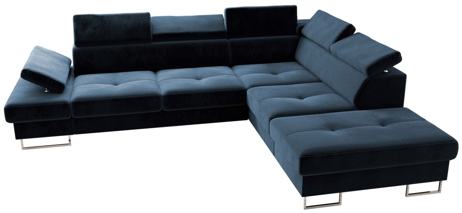 Gelito Γωνιακός Καναπές Κρεβάτι με Δεξιά Γωνία & Αποθηκευτικό Χώρο Μπλε ...