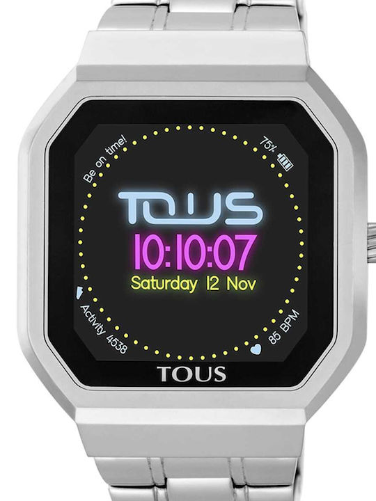 Tous Steel B-Connect Stainless Steel Smartwatch με Παλμογράφο (Ασημί ...