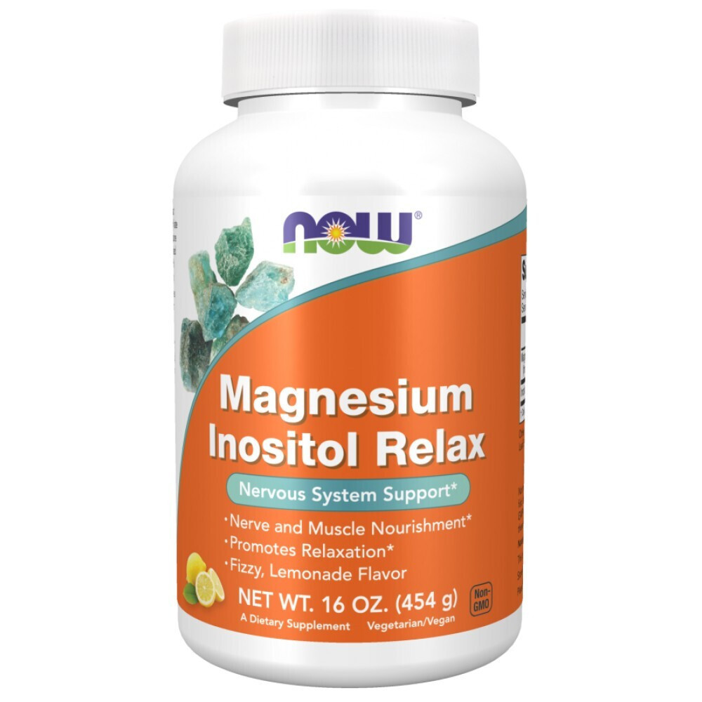 Now Foods Magnesium Inositol Relax Ειδικό Συμπλήρωμα Διατροφής 454gr ...