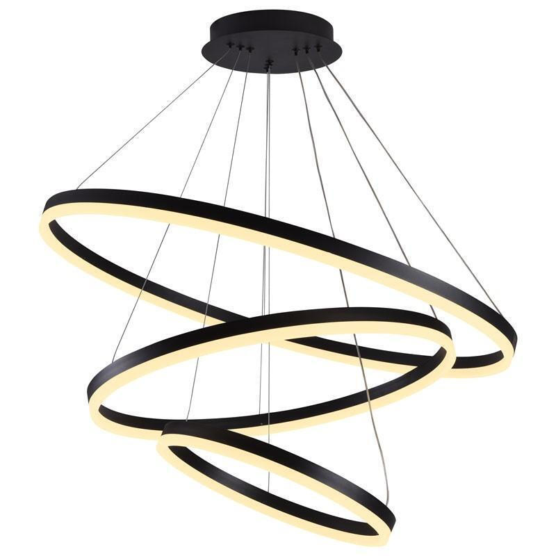 Metanor Μοντέρνο Κρεμαστό Φωτιστικό με Ενσωματωμένο LED σε Μαύρο Χρώμα ...